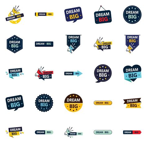 Dream Big Versatile Vector Images For Realizing Big Goals 25 Pack