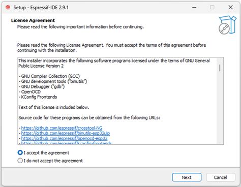 Installing Espressif Ide By Windows Offline Installer — Espressif