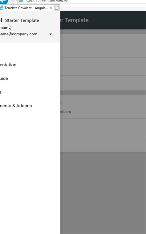 Ie11 Td Navigation Drawer Menu Not Showhiding Correctly In Ie11