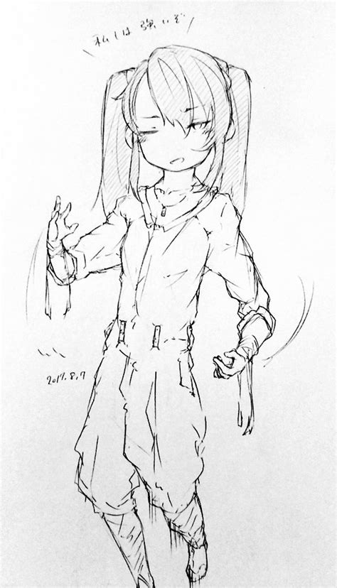 「カッコいいツインテールを描こうとしたらこうなった 」きあ🔞の漫画
