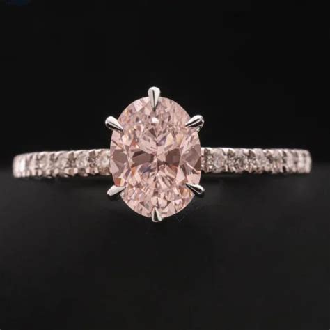 Womens Lab Grown Hpht 1 25carat Oval Shape Diamond Engagement Ring For