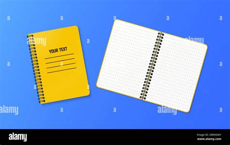 A Notebook With A Vertical Spring Notepad With Dotted White Sheet