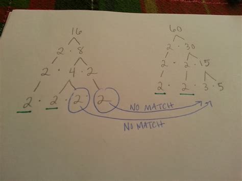 Pre Algebra Finding The Gcf Through Prime Factorization