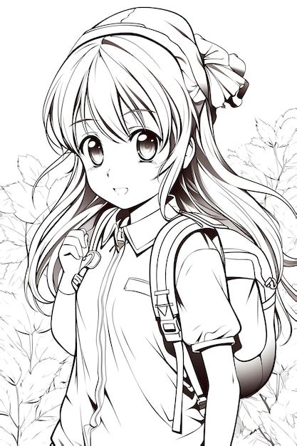 Fundo Desenhos De Animes Para Colorir Fotos Vetores De