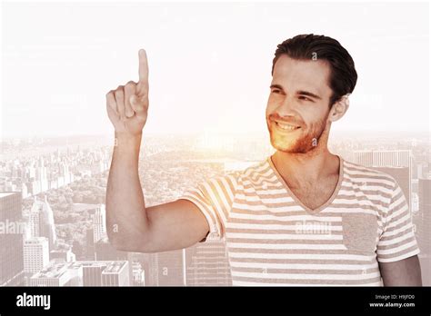 Man Hand Pointing At Something Stock Photo Alamy