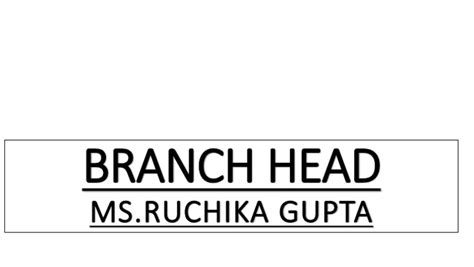 Branch Head Pdf