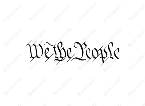 We The People Preamble To Constitution Text Svg Vector Files Vector911