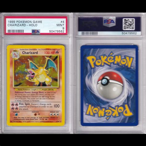 Pokemon Base Set 1999 Charizard Holo 4 102 Psa 9