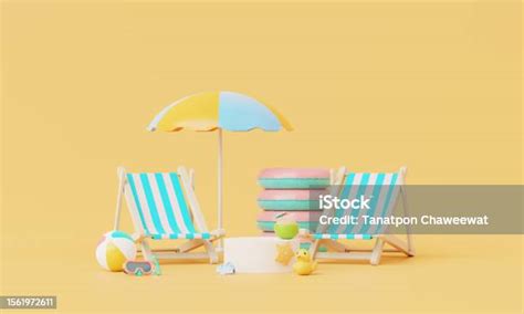 플라밍고 풍선 반지 배경 개념이 있는 여름 휴가 해변 제품 모형 또는 여름 핑크 테마의 화장품을 위한 최소한의 사실적인 디스플레이 연단 풍선 반지 3d 렌더링 해변에 대한