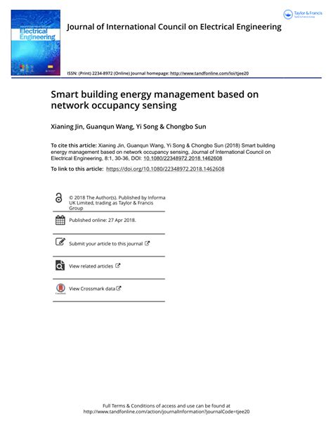 Pdf Smart Building Energy Management Based On Network Occupancy Sensing