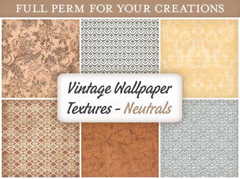 Second Life Marketplace [croire Textures] Vintage Wallpaper Textures
