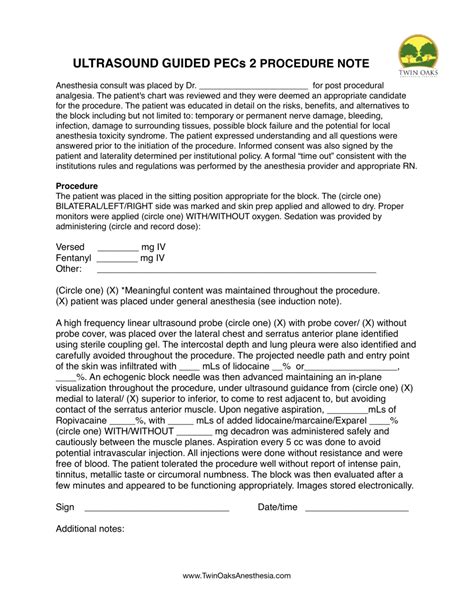 Pecs Block — Crna Conferences Twin Oaks Anesthesia