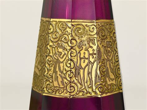 Art Deco Purple Crystal Glass Vase From Ludwig Moser Karlsbad