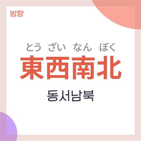 일본어 어휘 동서남북 방향을 일본어로 표현해 보자 네이버 포스트