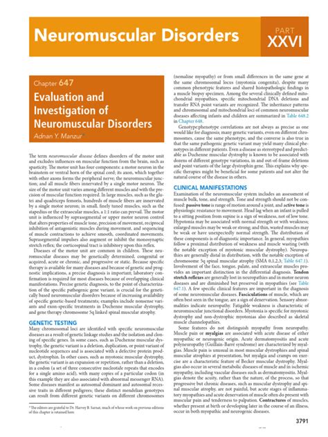 Neuromuscular Disorders Pdf Skeletal Muscle Weakness