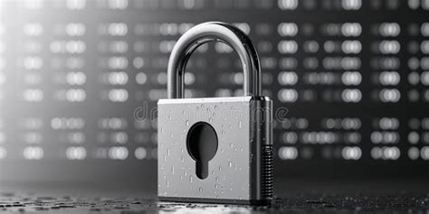 Digital Lock Graphic On Binary Code Background Stock Image Image Of