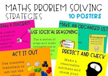 Maths Problem Solving Strategies Posters By Hannah Mulheron Teachx