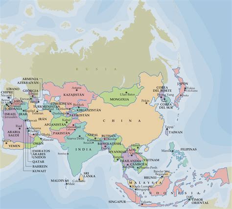Mapa Fisico De Asia Paises Y Capitales Flash Sales Innoem Eng Psu Ac Th