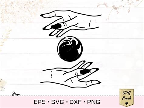 Witch Hands And Crystal Ball SVG Graphic By SVGPouch Creative Fabrica