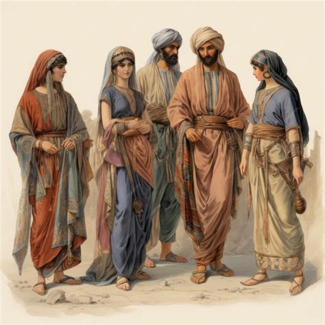 Premium Ai Image Men And Women In Parthian Period Clothes In Ancient
