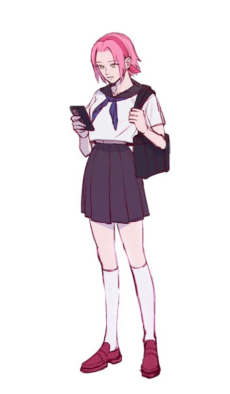 Sakura Au School Аниме девушка Иллюстрации Аниме