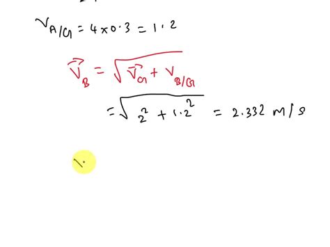 SOLVED The Slender Bar Is Moving In General Plane Motion With The