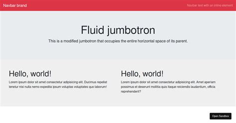 Bootstrap 4 Playground Codesandbox
