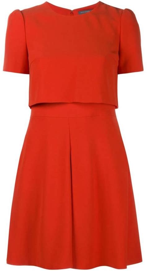 Alexander Mcqueen Layered Skater Dress Alexander Mcqueen Dresses Red