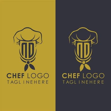 Nd Initial Monogram For Chef Cooking Logo With Creative Style Design