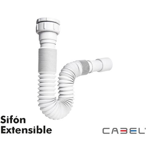 Cabel 30719756 Sifón Extensible Blanco Para Lavabo