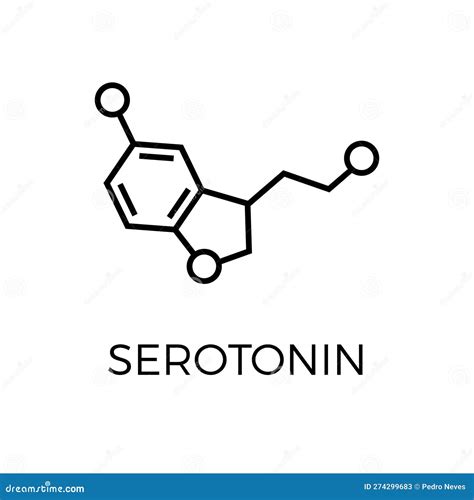 Serotonin Molecular Structure Neurotransmitter Molecule Skeletal