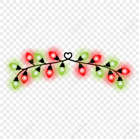 빛 문자열 네온 조명 효과 빨간색과 녹색 모양초록경계 Png 일러스트 무료 다운로드 Lovepik