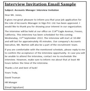 3 BEST Interview Invitation Email Templates PDF WORD Day To Day Email