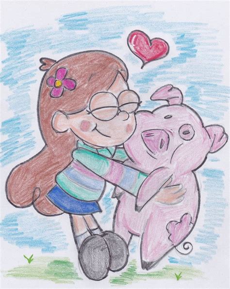 Gravity Falls Mabel And Waddles Kiss