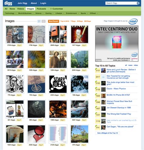 Digg Images And Universal Taxonomy Launches Tonight Screenshots