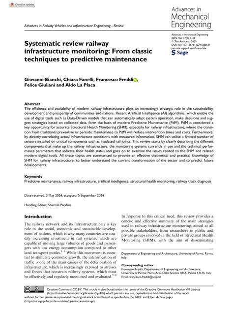2025 Systematic Review Railway Infrastructure Monitoring From Classic Techniques To Predictive