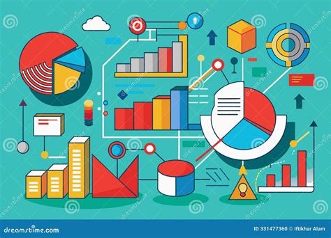 Colorful Flowcharts Illustrate Different Statistical Graphs And Diagrams Used For Business