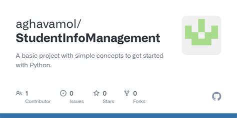 GitHub Aghavamol StudentInfoManagement A Basic Project With Simple