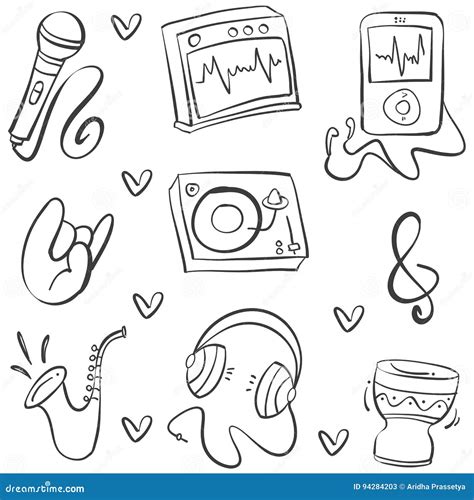 Doodle Of Music Vector Illustration Stock Vector Illustration Of Record Concert