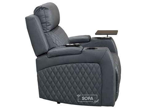 Electric Recliner Chair Luxury Grey Leather Shop Now