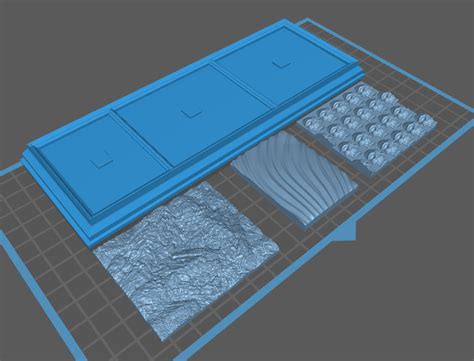 Stl File Texture Pallet For Dry Brushing With Removable Texture Inserts