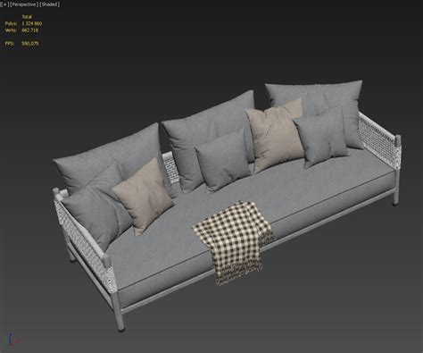 3d Flexform Parker Sofa Model Turbosquid 1970987