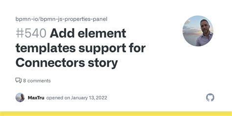 Add Element Templates Support For Connectors Story · Issue 540 · Bpmn
