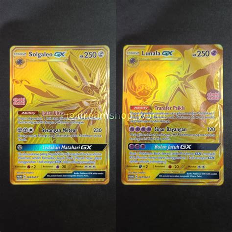 Jual Kartu Pokemon Choki Choki Solgaleo GX Lunala GX Solgaleo GX