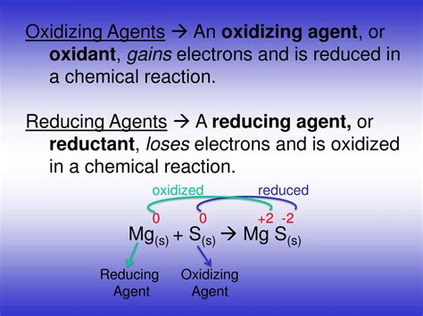 Ppt Oxidizing And Reducing Agents Powerpoint Presentation Free