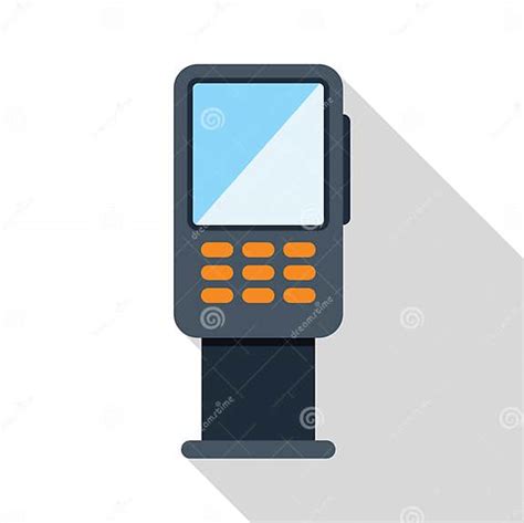 Payment Terminal Standing On A Counter Displaying Blank Screen Stock
