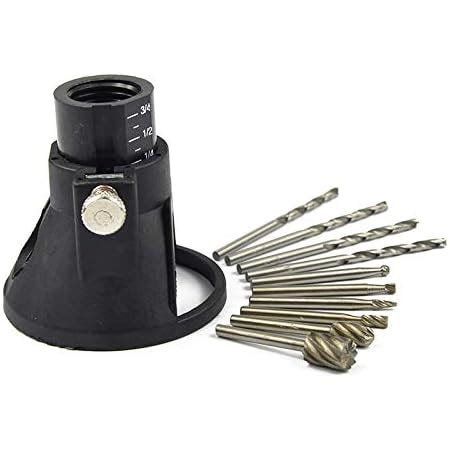 Rotary Multi Tool Cutting Guide Attachment Kit With HSS Router Drill