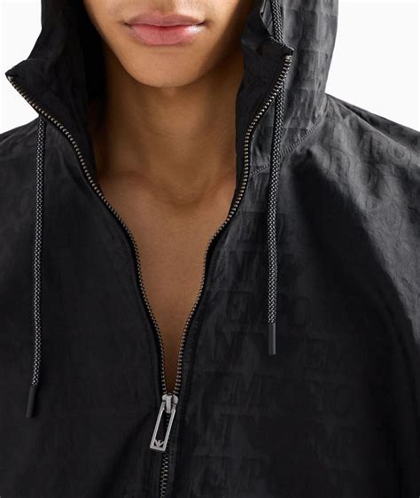 Emporio Armani Jacquard Logo Blouson Coats Harry Rosen
