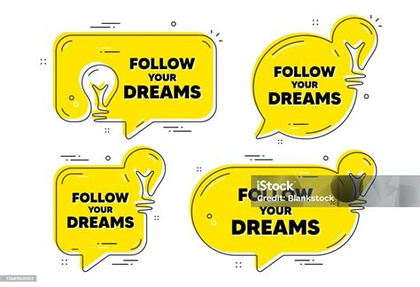 당신의 꿈 동기 부여 견적을 따르십시오 동기 부여 슬로건 벡터 0명에 대한 스톡 벡터 아트 및 기타 이미지 0명 고급 기포 Istock