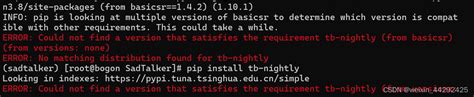 安装不了basicsr142的解决方法basicsr 142 Depends On Tb Nightly Csdn博客